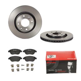 Brembo Bremsensatz, Scheibenbremse 1420-53697 vorne rechts links innenbel&uuml;ftet 266mm f&uuml;r CITRO&Euml;N (DF-PSA) PEUGEOT DONGFENG VAUXHALL FENGXING GEELY OPE
