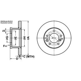 ATE Bremsscheibe 24.0116-0133.1 vorne rechts links voll 303,0mm f&uuml;r MERCEDES-BENZ 4614210012 A4614210012 4604210012