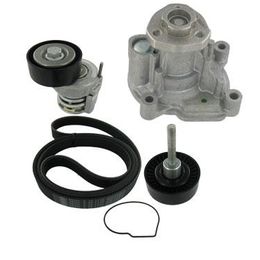 SKF Wasserpumpe + Keilrippenriemensatz VKMC 31047-2 mit Dichtungen f&uuml;r SKODA ALFA ROMEO VW (SVW) PEUGEOT SEAT (FAW) FIAT AUDI CITRO&Euml;N LANCIA 03C121005