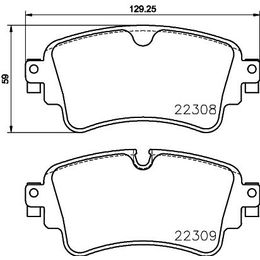 Brembo Bremsbelagsatz, Scheibenbremse P85154NX links rechts ohne Zubeh&ouml;r f&uuml;r SKODA VW SEAT AUDI (FAW) L8WD698451 8W0698451T 8W0698451BG