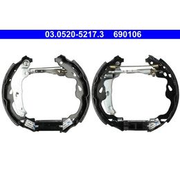 ATE Bremsbackensatz 03.0520-5217.3 hinten rechts links vormontiert 17,5mm f&uuml;r PEUGEOT CITRO&Euml;N 1612440180