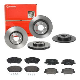 Brembo Bremsensatz-Vorn und hinten SG00000E85 Bremsensatz, Scheibenbremse vorne rechts links innenbel&uuml;ftet 278mm f&uuml;r MITSUBISHI PEUGEOT CITRO&Euml;N MAZDA
