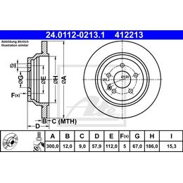 ATE Bremsen-Set VA + HA SIZW2NB7H6 Bremsensatz, Scheibenbremse vorne hinten rechts links bel&uuml;ftet 300mm f&uuml;r MERCEDES-BENZ VAG 4474210012 4474200120 44