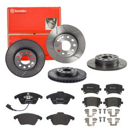 Brembo Bremsensatz-Vorn und hinten SG00000E3Z Bremsensatz, Scheibenbremse vorne rechts links innenbel&uuml;ftet 288mm f&uuml;r SKODA VW (SVW) SEAT (FAW) AUDI 1K
