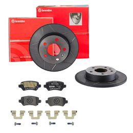 Brembo Bremsensatz-Hinterachse MAX LINE SK8K0F96Z3 Bremsensatz, Scheibenbremse hinten rechts links Geschlitzt 264mm f&uuml;r KIA GENERAL MOTORS SATURN VAUX