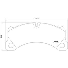 Brembo Bremsensatz-Vorderachse COATED DISC LINE / STANDARD IJZJSGGAZ2 Bremsensatz, Scheibenbremse vorne rechts links innenbel&uuml;ftet 350mm f&uuml;r SKODA VW