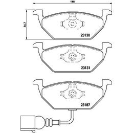 Brembo Bremsensatz-Vorn und hinten SG00000ENV Bremsensatz, Scheibenbremse vorne rechts links Gelocht 253mm f&uuml;r SKODA VW ROEWE (SAIC) (SVW) SEAT (FAW)