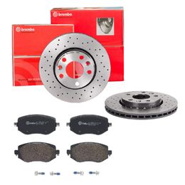 Brembo Bremsensatz-Vorderachse XTRA LINE / STANDARD SK8K0F5L94 Bremsensatz, Scheibenbremse vorne rechts links Gelocht/innenbel. 280mm f&uuml;r RENAULT DACI