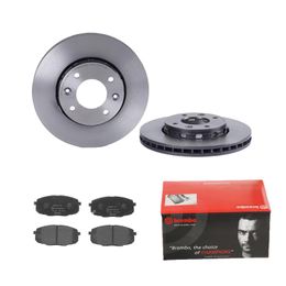 Brembo Bremsensatz, Scheibenbremse Bremsensatz-Vorderachse COATED DISC LINE / STANDARD ijdtidf4j4 Vorderachse innenbel&uuml;ftet 280mm 26mm f&uuml;r KIA (DYK) H