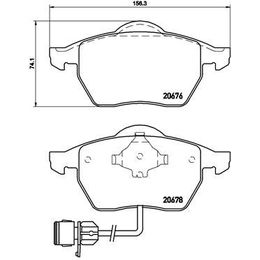 Brembo Bremsensatz-Vorn und hinten SG00000EZE Bremsensatz, Scheibenbremse vorne rechts links voll 288mm f&uuml;r SKODA VW ALFA ROMEO SEAT FIAT ZHONGHUA (BR
