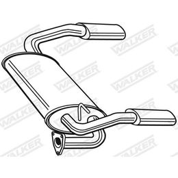 WALKER Endschalld&auml;mpfer 22676 f&uuml;r LAND ROVER MG WCG000460SLP WCG000460 WGC000450