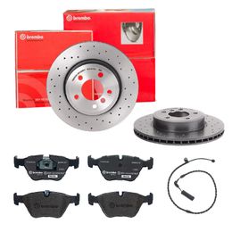 Brembo Bremsensatz-Vorderachse XTRA LINE SK8K0F6T07 Bremsensatz, Scheibenbremse vorne rechts links Gelocht/innenbel. 325mm f&uuml;r BMW ROVER SFP000040 341