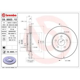 Brembo Bremsensatz-Vorn und hinten SG00000EIL Bremsensatz, Scheibenbremse vorne rechts links innenbel&uuml;ftet 300mm f&uuml;r JAGUAR FORD FPV 1565017 1464914 C