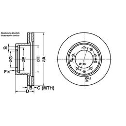 ATE Bremsscheibe 24.0128-0174.1 vorne rechts links bel&uuml;ftet 298mm f&uuml;r PORSCHE 96435104102