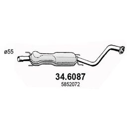 Asso Mittelschalld&auml;mpfer 346087 f&uuml;r VAUXHALL OPEL