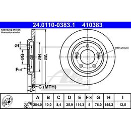 ATE Bremsensatz-Vorderachse SG00000CTG Bremsensatz, Scheibenbremse vorne hinten rechts links bel&uuml;ftet 300mm f&uuml;r HYUNDAI KIA SSANGYONG 58302-CMA10 5830