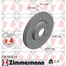 Zimmermann Bremsscheibe COAT Z 370.3050.20 vorne rechts links bel&uuml;ftet 297mm f&uuml;r MAZDA K011-33-251A K011-33-251B GHP9-33-251