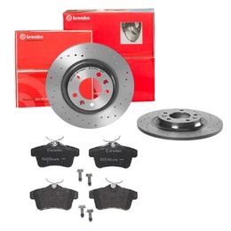 Brembo Bremsensatz-Hinterachse XTRA LINE / STANDARD SK8K0F8S53 Bremsensatz, Scheibenbremse hinten rechts links Gelocht 290mm f&uuml;r PEUGEOT CITRO&Euml;N DS (C