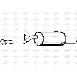 FENNO Endschalld&auml;mpfer P9030 hinten f&uuml;r SUBARU 44300-SA000 44300-SA010 44300-SA030