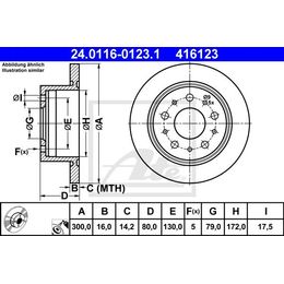 ATE Bremsensatz-Hinterachse IK3EBYHWP9 Bremsensatz, Scheibenbremse hinten rechts links voll 300mm f&uuml;r PEUGEOT FIAT CITRO&Euml;N 1611140880 6000629128 4249K