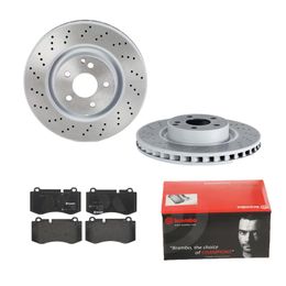 Brembo Bremsensatz, Scheibenbremse 1420-55134 vorne rechts links Gelocht/innenbel. 335mm f&uuml;r MERCEDES-BENZ A2214211012 A0054207820 A0044206220