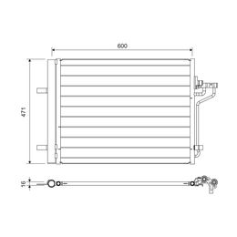 Valeo Kondensator, Klimaanlage 814390 f&uuml;r FORD 8V61-19710-FB 2002808 8V6119710FB