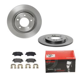 Brembo Bremsensatz-Hinterachse COATED DISC LINE / STANDARD IJDTIDJ4V0 Bremsensatz, Scheibenbremse hinten rechts links voll 284mm f&uuml;r HYUNDAI KIA (DYK)