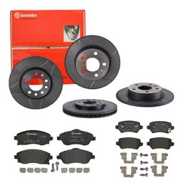 Brembo Bremsensatz-Vorn und hinten SG00000E2R Bremsensatz, Scheibenbremse vorne rechts links innenbel&uuml;ftet 280mm f&uuml;r KIA GENERAL MOTORS SATURN VAUXHAL