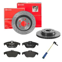 Brembo Bremsensatz-Hinterachse XTRA LINE / STANDARD SK8K0F8ZT1 Bremsensatz, Scheibenbremse hinten rechts links Gelocht/innenbel. 300mm f&uuml;r MERCEDES-BE
