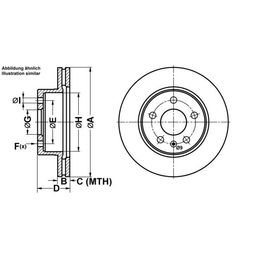 ATE Bremsscheibe 24.0122-0162.1 vorne rechts links bel&uuml;ftet 276mm f&uuml;r MERCEDES-BENZ A6384210112 6384210112