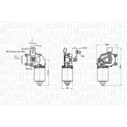 MAGNETI MARELLI Wischermotor 064377300010 vorne 12V f&uuml;r BMW 61617161711 61614848601