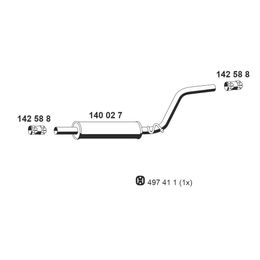 Ernst Mittelschalld&auml;mpfer 140027 f&uuml;r VAG 2K0253209