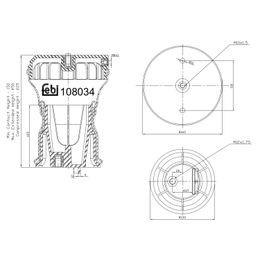 febi bilstein Federbalg, Luftfederung 108034 Hinterachse f&uuml;r Iveco