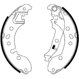 ATE Bremsbackensatz 03.0137-0522.2 hinten rechts links mit Hebel f&uuml;r RENAULT SMART 440601843R 4534230100 440603961R