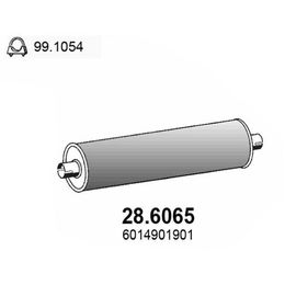 Asso Mittelschalld&auml;mpfer 286065 f&uuml;r MERCEDES-BENZ