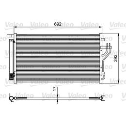 Valeo Kondensator, Klimaanlage 814485 f&uuml;r HYUNDAI KIA (BEIJING) 97606-2Y500 976062Y500 976062Y501