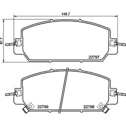 Brembo Bremsbelagsatz, Scheibenbremse P 28 098 vorne rechts links ohne Zubeh&ouml;r f&uuml;r ACURA (GAC) HONDA (DONGFENG) 45022TLAA10 45022TRTJ01 45022TRNH00