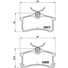 Brembo Bremsensatz-Vorn und hinten SG00000EJI Bremsensatz, Scheibenbremse vorne rechts links innenbel&uuml;ftet 255mm f&uuml;r TOYOTA CHEVROLET GREAT WALL 94854