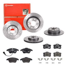Brembo Bremsensatz-Vorn und hinten SG00000E5C Bremsensatz, Scheibenbremse vorne rechts links Gelocht 288mm f&uuml;r SKODA VW SEAT PEUGEOT (FAW) (SVW) RELY