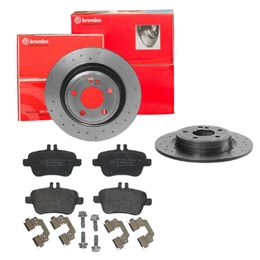 Brembo Bremsensatz-Hinterachse XTRA LINE / STANDARD SK8K0F88M3 Bremsensatz, Scheibenbremse hinten rechts links Gelocht 295mm f&uuml;r MERCEDES-BENZ A006420