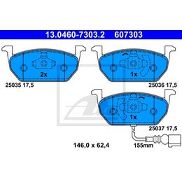 ATE Bremsensatz, Scheibenbremse Bremsensatz-Vorderachse SG00000CZ7 Vorderachse bel&uuml;ftet 276mm 24mm f&uuml;r VAG Skoda SEAT