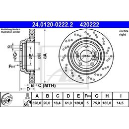 ATE Bremsensatz-Hinterachse IJF141EWL1 Bremsensatz, Scheibenbremse hinten rechts links Bremsscheibe zweiteilig 328mm f&uuml;r LAND ROVER BMW 34211164581 34