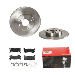 Brembo Bremsensatz-Hinterachse IJDTIDJAV6 Bremsensatz, Scheibenbremse hinten rechts links voll 250mm f&uuml;r MITSUBISHI MERCURY MAZDA NISSAN BCYF2643ZA NC