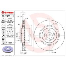 Brembo Bremsensatz-Vorderachse COATED DISC LINE / STANDARD IJZJSG66N6 Universal vorne rechts links innenbel&uuml;ftet 345mm f&uuml;r MERCEDES-BENZ A1635401317 A