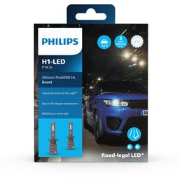 Philips H1-LED Ultinon Pro6000 Boost (2Stk.) 11258U60BX2 Gl&uuml;hlampe, Fernscheinwerfer,Gl&uuml;hlampe, Hauptscheinwerfer,Gl&uuml;hlampe 12V f&uuml;r OPEL FIAT VW MERCE
