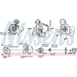 NISSENS Lader, Aufladung 93418 mit Dichtungen f&uuml;r ALFA ROMEO FIAT VAUXHALL OPEL 55230176 860331 0860331