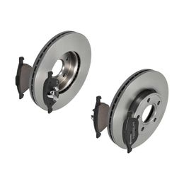Brembo Bremsensatz-Vorderachse COATED DISC LINE / STANDARD IJDTIDECP9 Bremsensatz, Scheibenbremse vorne rechts links innenbel&uuml;ftet 278mm f&uuml;r MITSUBISH