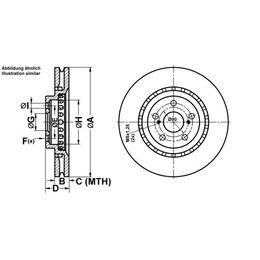 ATE Bremsscheibe 24.0134-0104.1 vorne rechts links bel&uuml;ftet 328mm f&uuml;r LEXUS 43512-48120