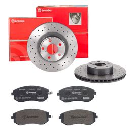 Brembo Bremsensatz-Vorderachse XTRA LINE SK8K0F1IA9 Bremsensatz, Scheibenbremse vorne rechts links Gelocht/innenbel. 276mm f&uuml;r TOYOTA SAAB SUBARU 2629