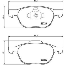 Brembo Bremsensatz-Vorderachse COATED DISC LINE / STANDARD IJZJSGFSY3 Bremsensatz, Scheibenbremse vorne rechts links innenbel&uuml;ftet 320mm f&uuml;r MITSUBISH